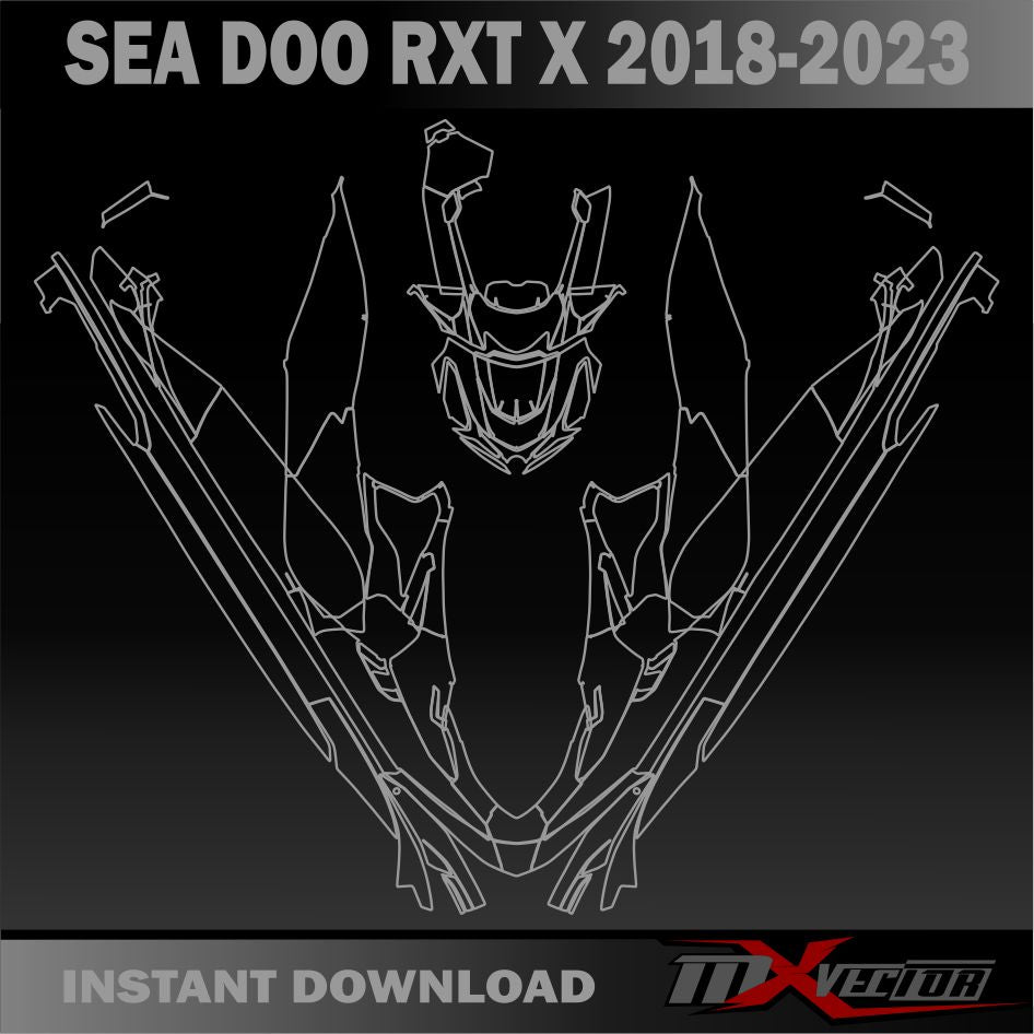 SEA DOO RXT X 2018-2023 – TEMPLATE VECTOR